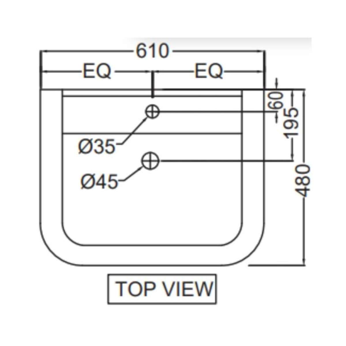 Jaquar Wall Hung Basin With Full Pedestal FNS-WHT-40801