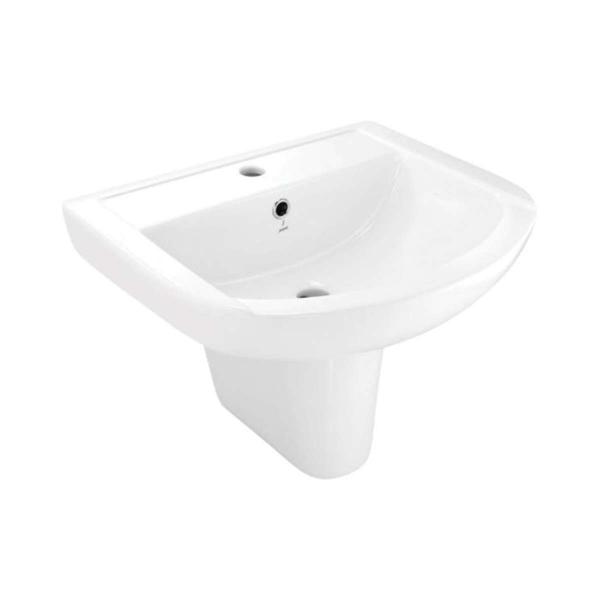 Jaquar Rectangle Shaped Wall Hung Basin With Half Pedestal ARS-WHT-39801