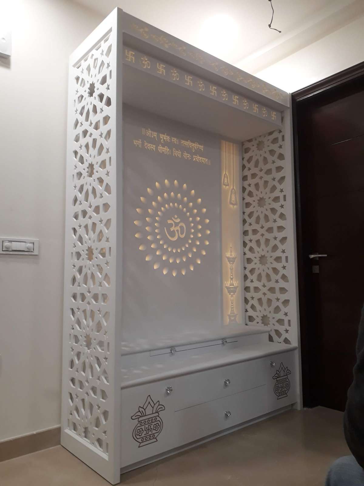Lighting, Prayer Room, Storage Designs by 3D & CAD SHIVA Gupta, Delhi ...