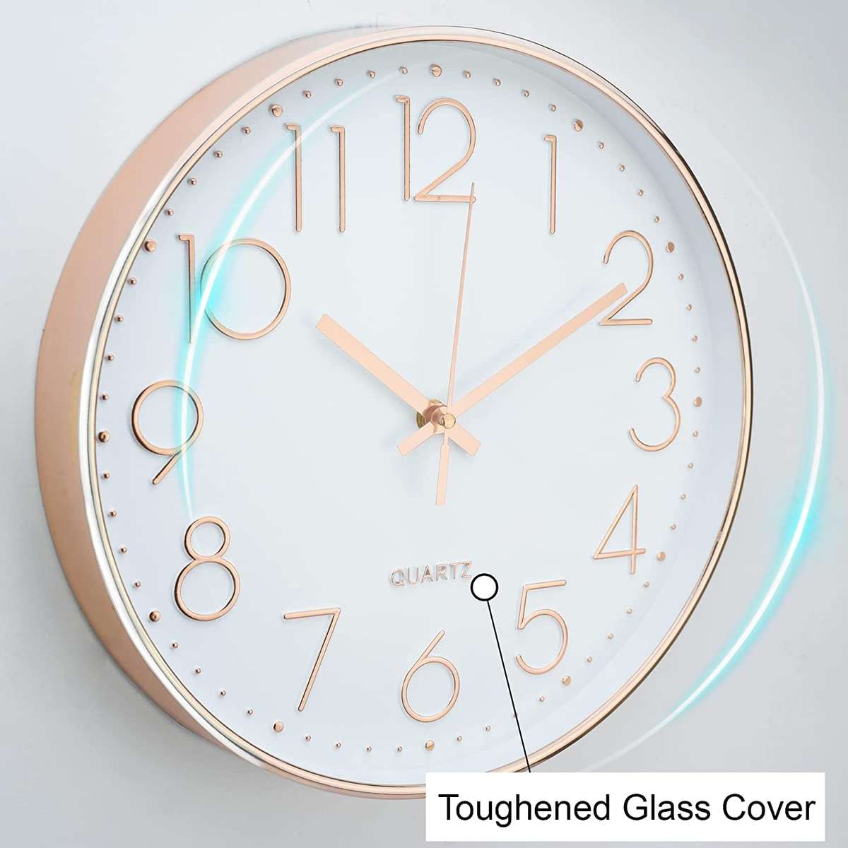 Rylan Wall Clock 12" Silent Quartz Decorative Latest Wall Clock Non ...