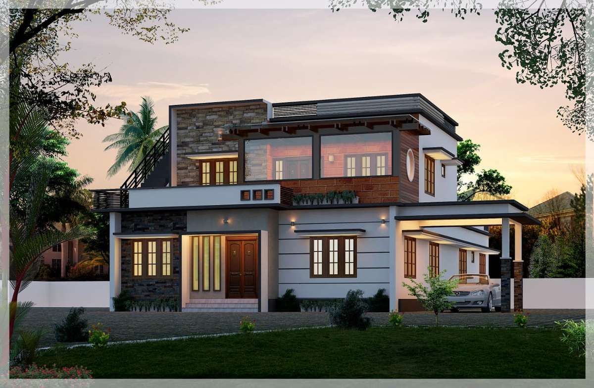 Exterior, Lighting Designs by Interior Designer Nikhil Cv, Wayanad | Kolo