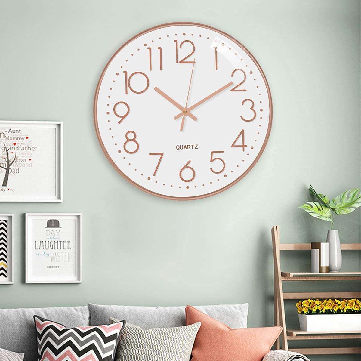 Rylan Wall Clock 12" Silent Quartz Decorative Latest Wall Clock Non ...