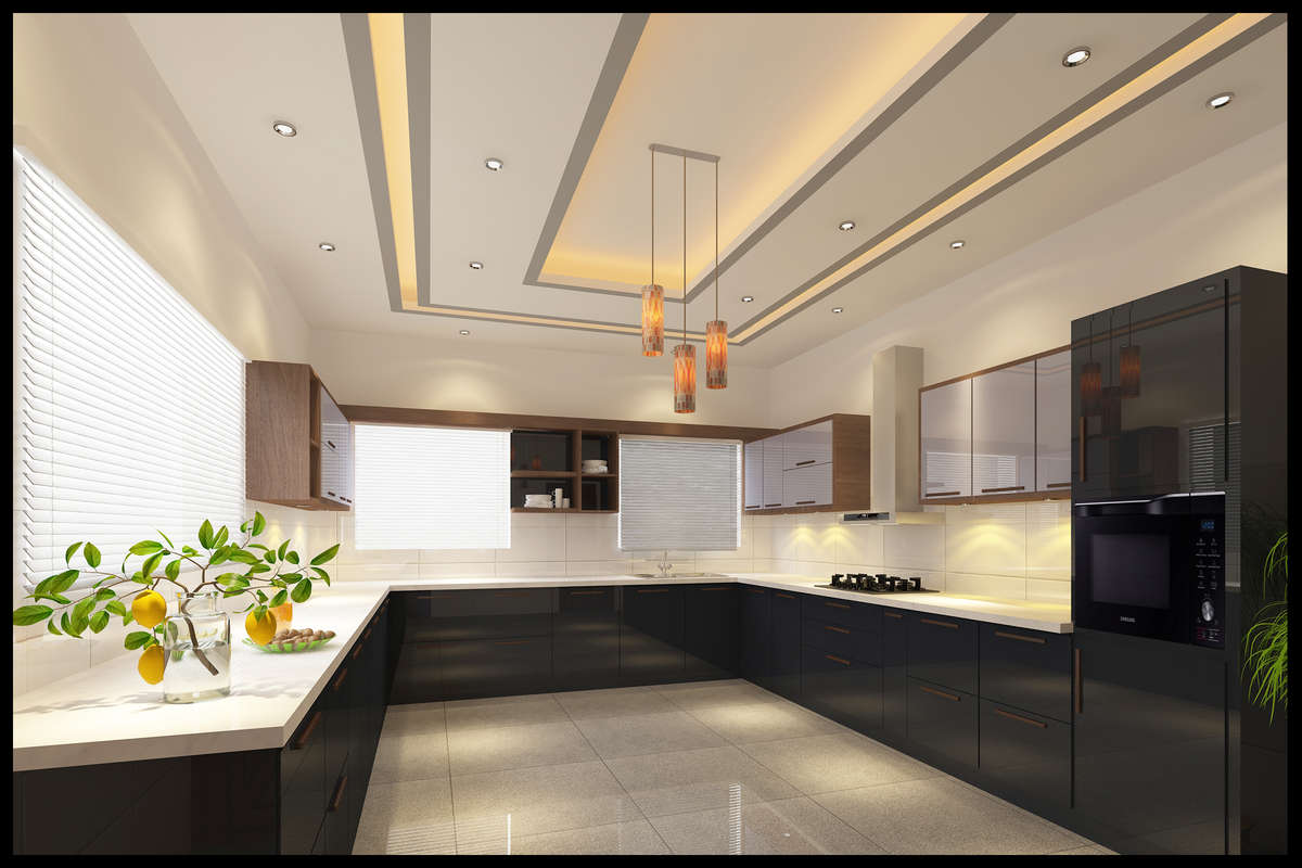 Kitchen, Lighting, Storage Designs by 3D & CAD Creatve world, Ernakulam ...