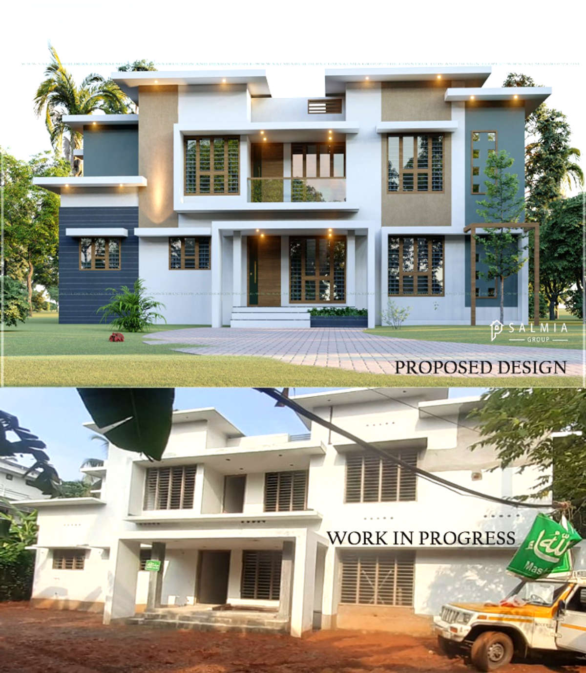 Exterior, Lighting Designs by Architect Salmia Builders, Ernakulam | Kolo