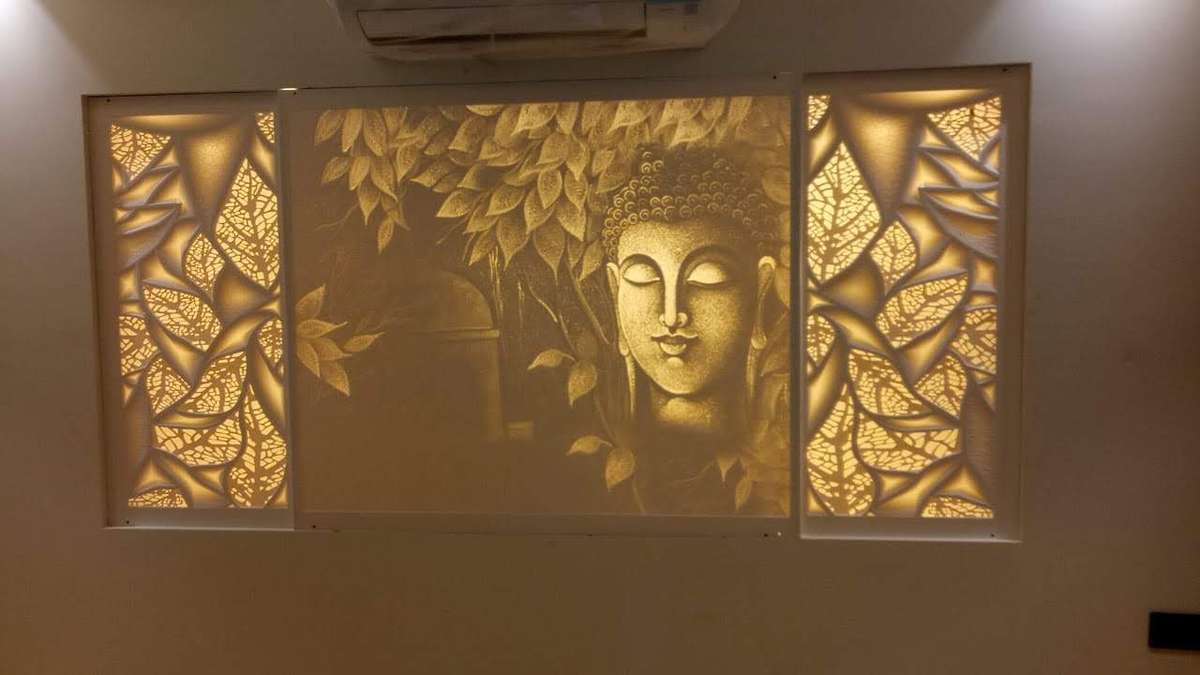 Lighting, Prayer Room, Storage Designs by 3D & CAD SHIVA Gupta, Delhi ...