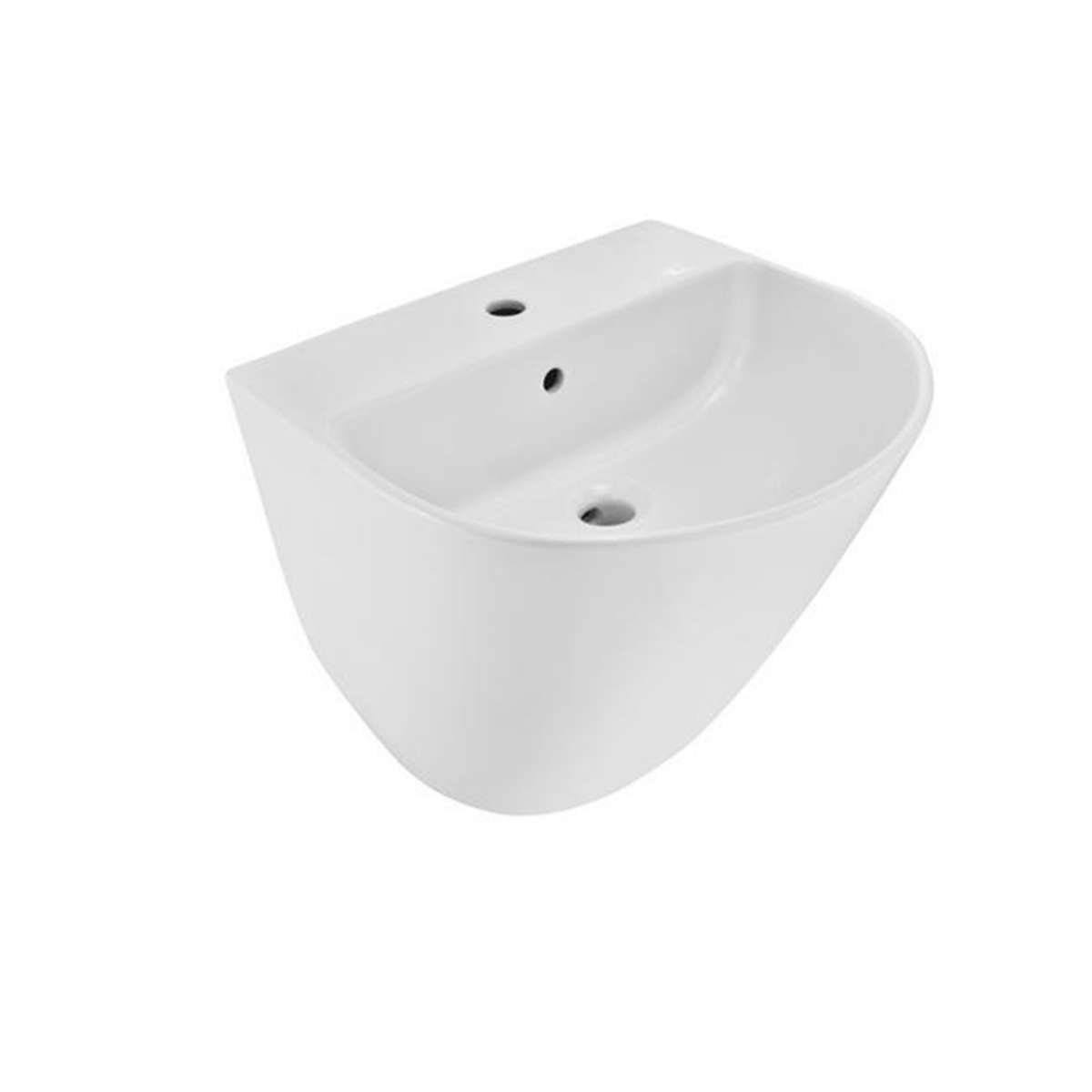 Jaquar Semi Circle Shaped Wall Hung Integrated Basin OPS-WHT-15803