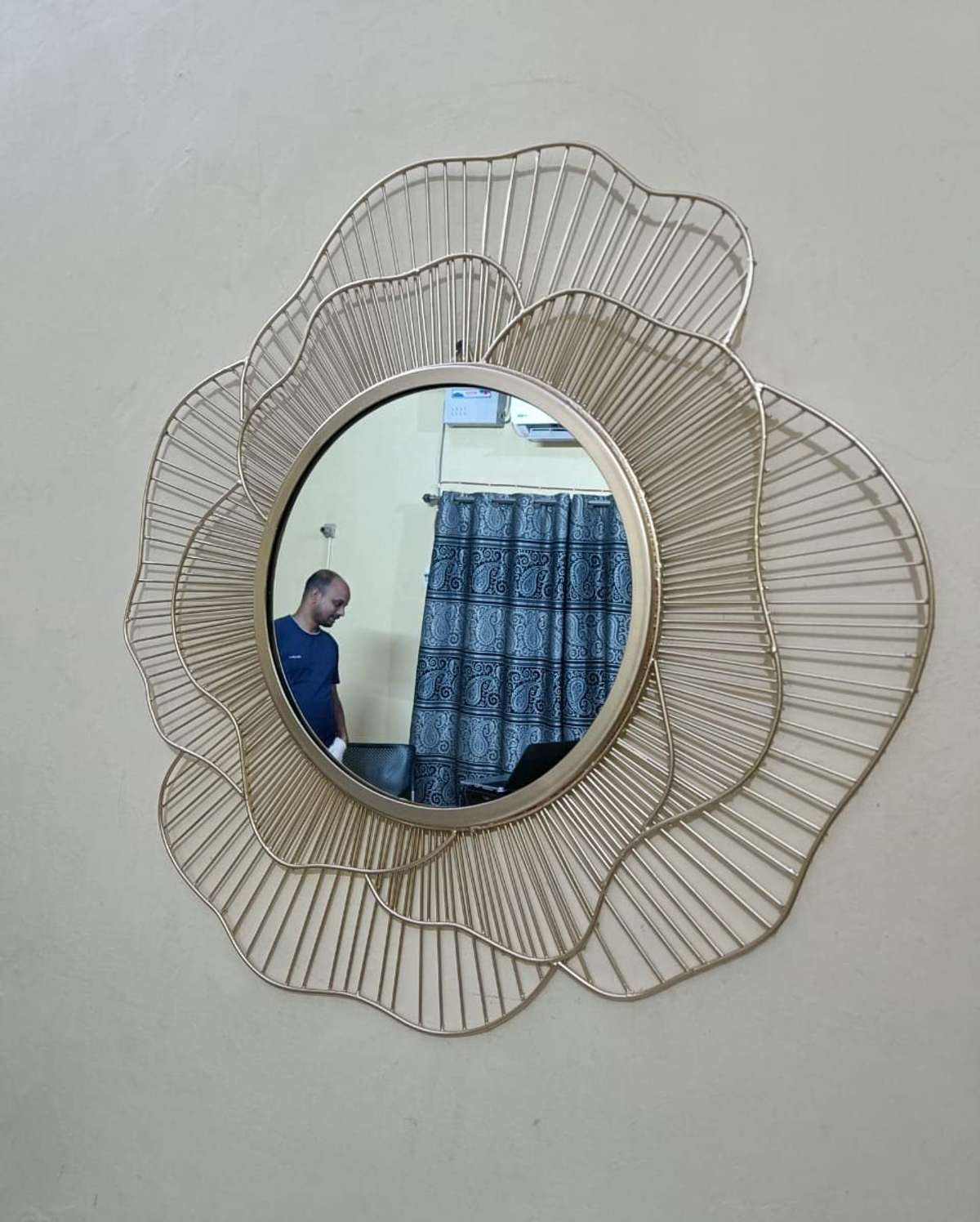 Urban Hamlet Iron Decorative Mirror Wall Mounted Hanging Mirror ...
