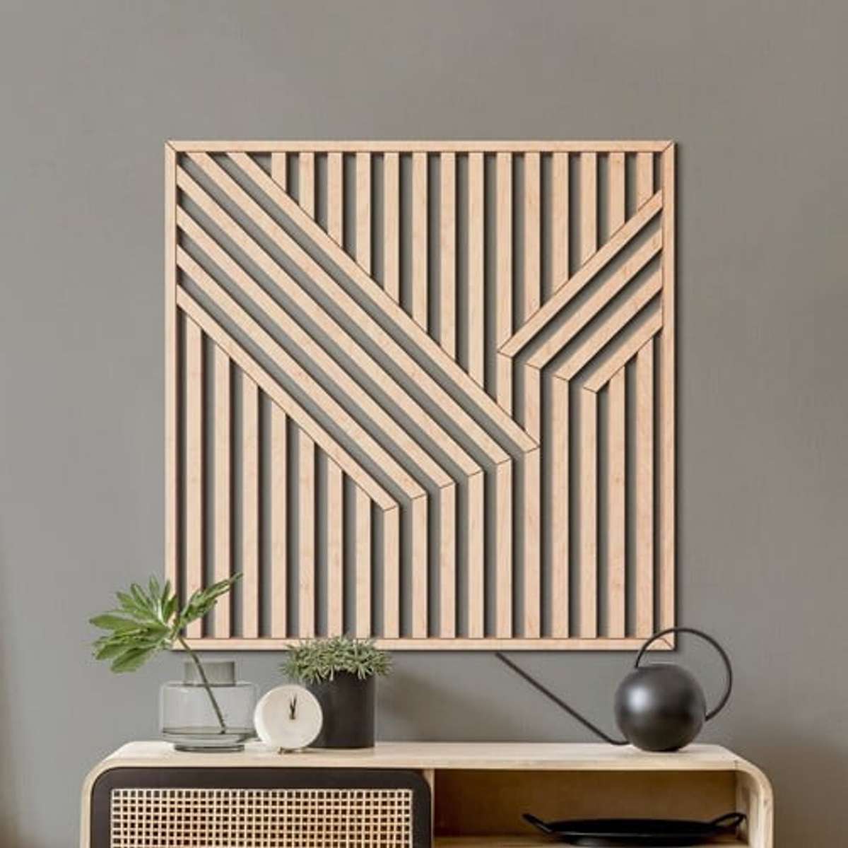 Abstract Wooden Wall Hanging Decor
