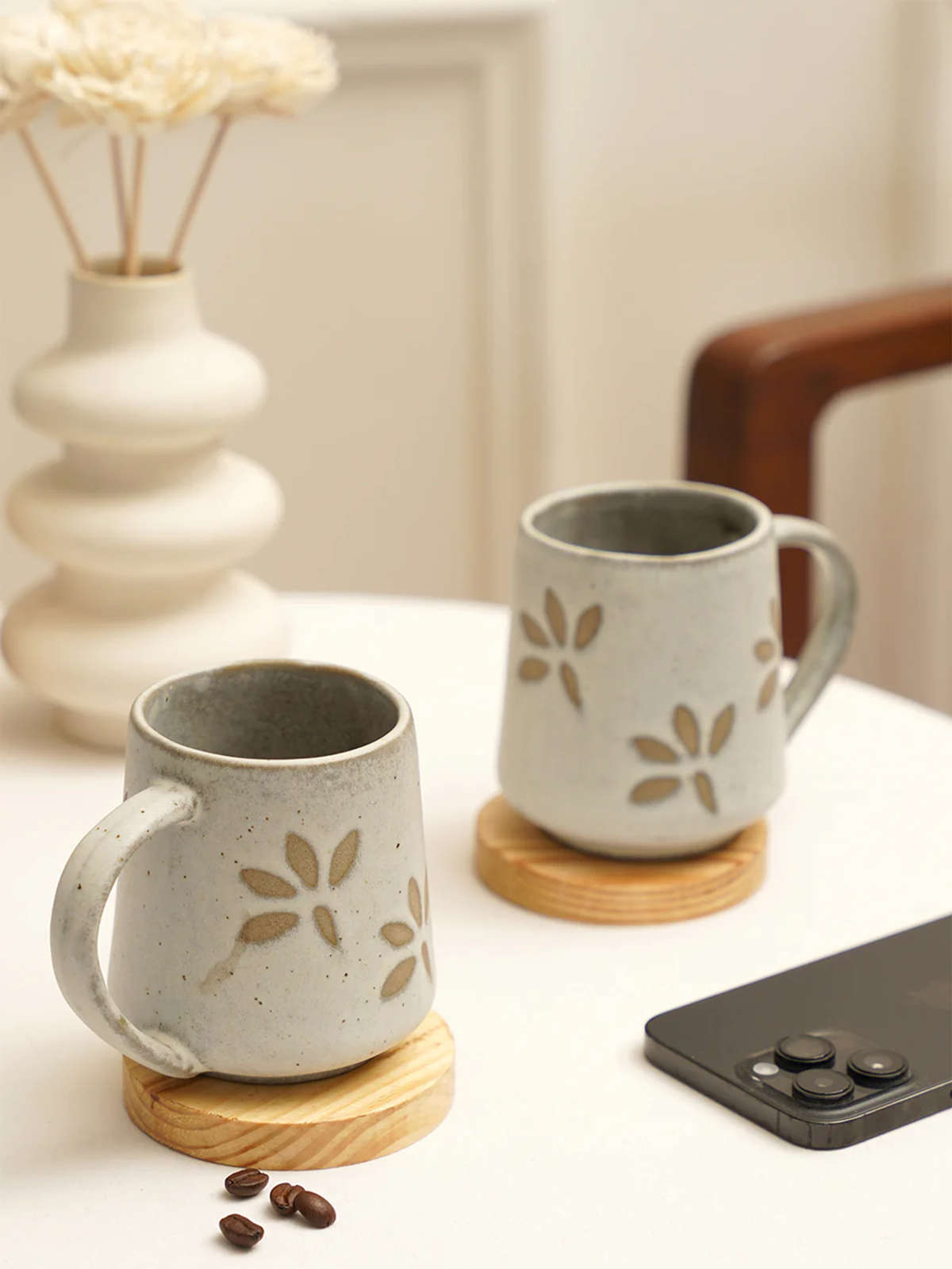 Leafy Mugs (Set of 2)