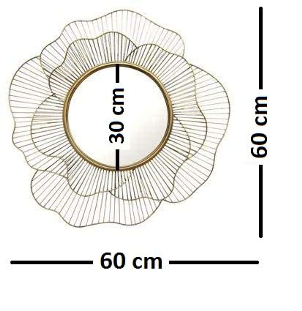 Urban Hamlet Iron Decorative Mirror Wall Mounted Hanging Mirror ...