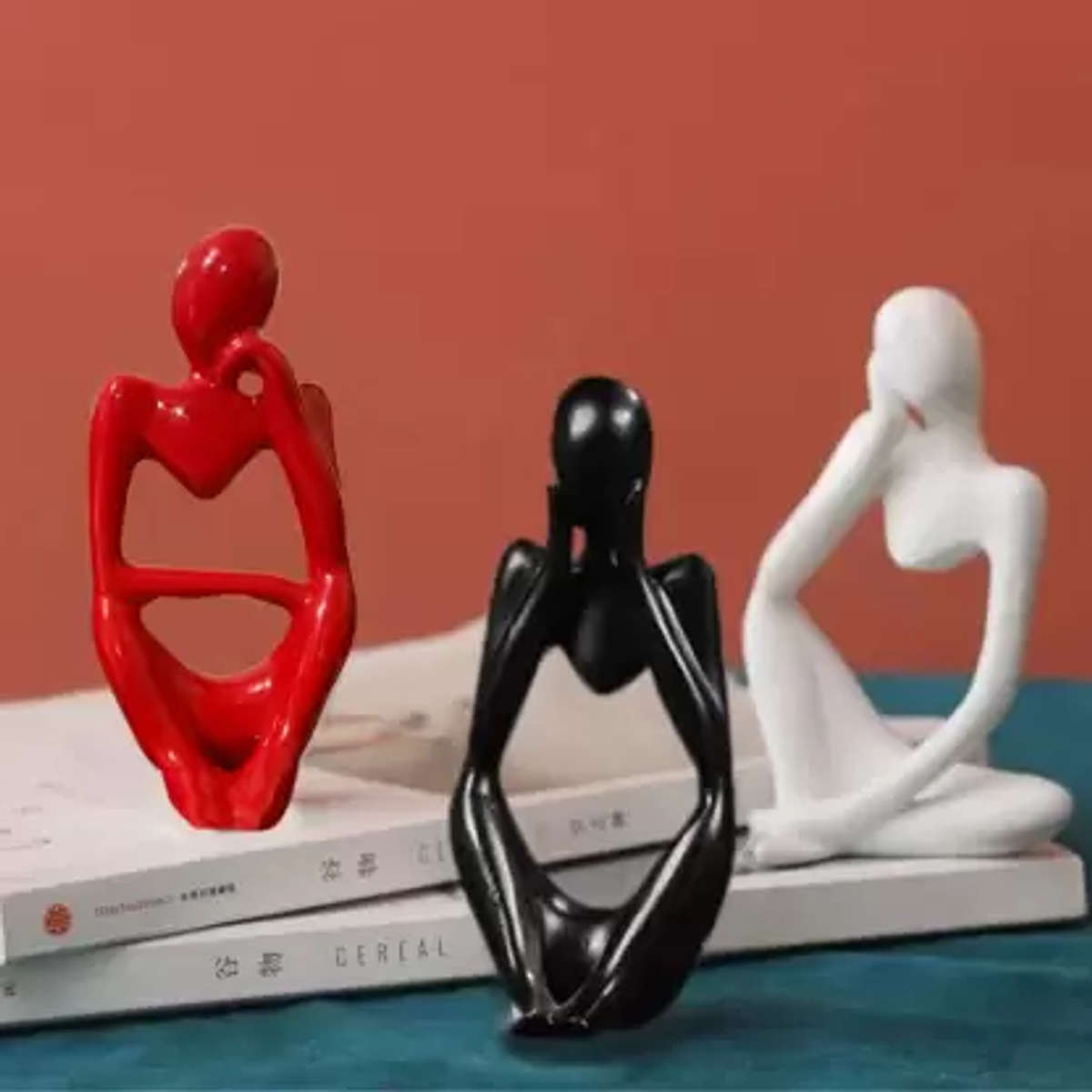 Set of 3 Modern Art Man showpiece