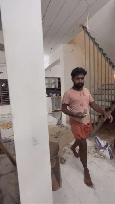 Staircase, Kitchen Designs by Civil Engineer Sreejith Chandran, Thiruvananthapuram | Kolo